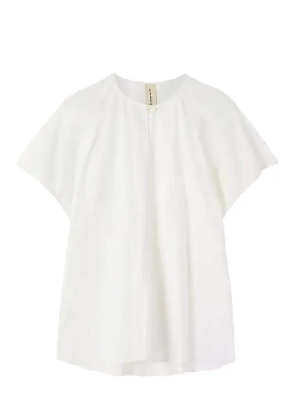LEE MATHEWS Raglan-sleeve Pocket Blouse - White