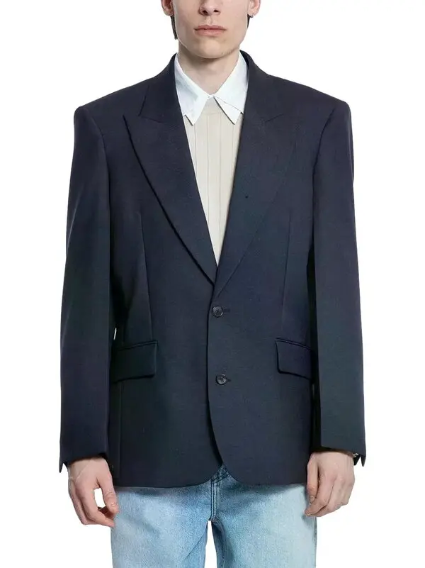 RECTO Single-breasted Blazer - Blue