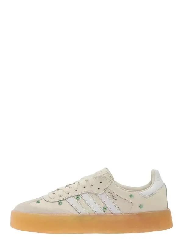 Adidas Sambae Floral-embellished Sneakers - Neutrals