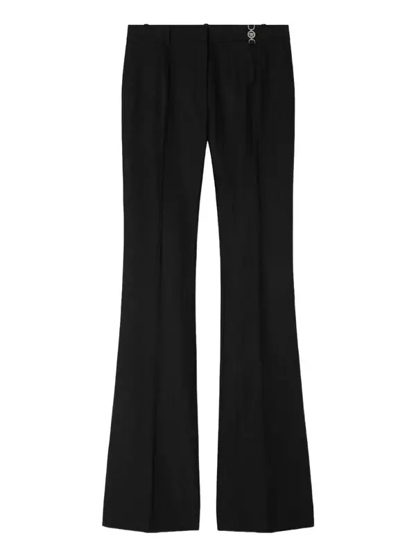 Versace Pinstripe Flared Trousers - Black