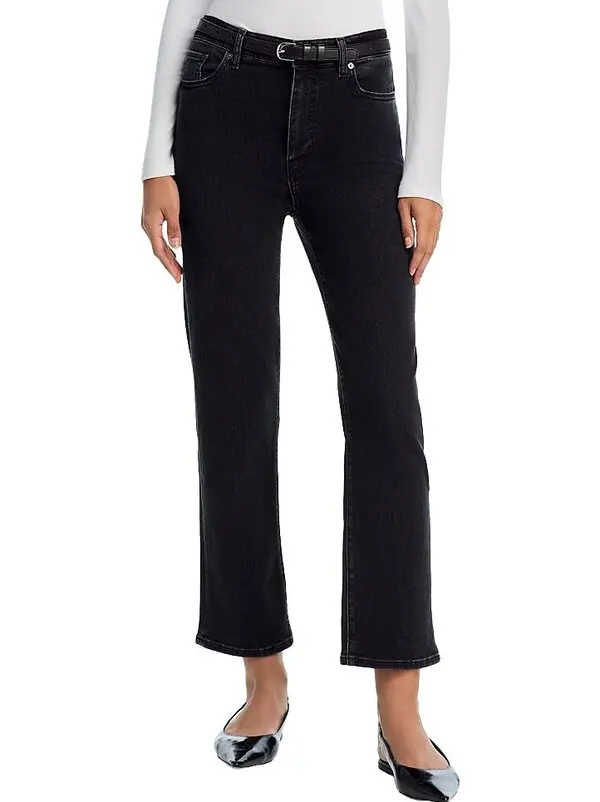 FRAME Le Sleek Straight High-rise Jeans - Meteor
