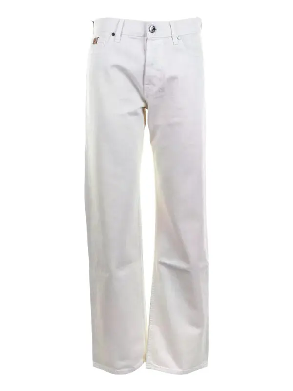 Jacob Cohen Five-pocket Jeans With Button Fly And Belt Loops - White