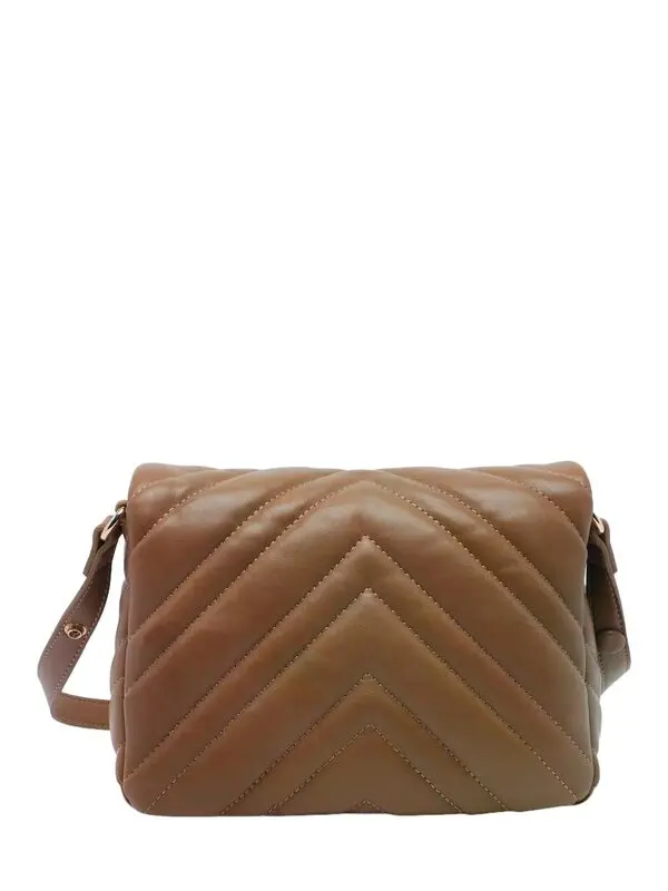 Liu Jo Quilted Chevron Shoulder Bag - Brown