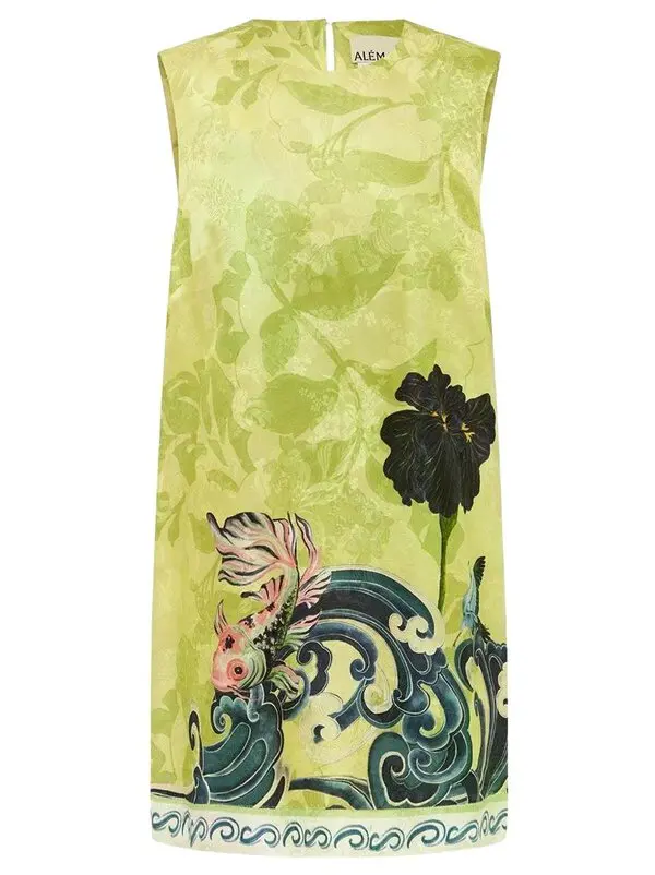 ALEMAIS Rochester Floral-print Mini Dress - Green