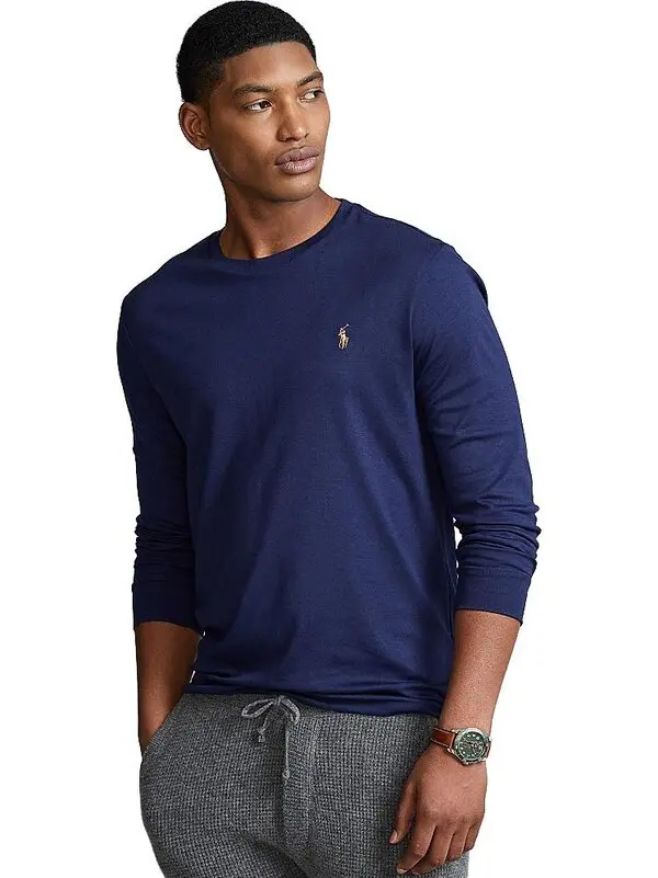 Polo Ralph Lauren Slim Fit Long Sleeve Tee - French Navy