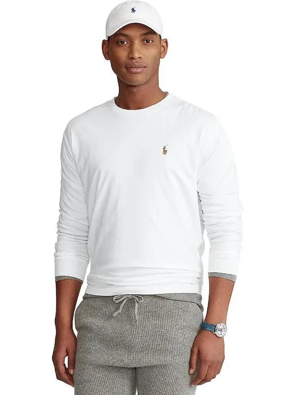 Polo Ralph Lauren Slim Fit Long Sleeve Tee - White