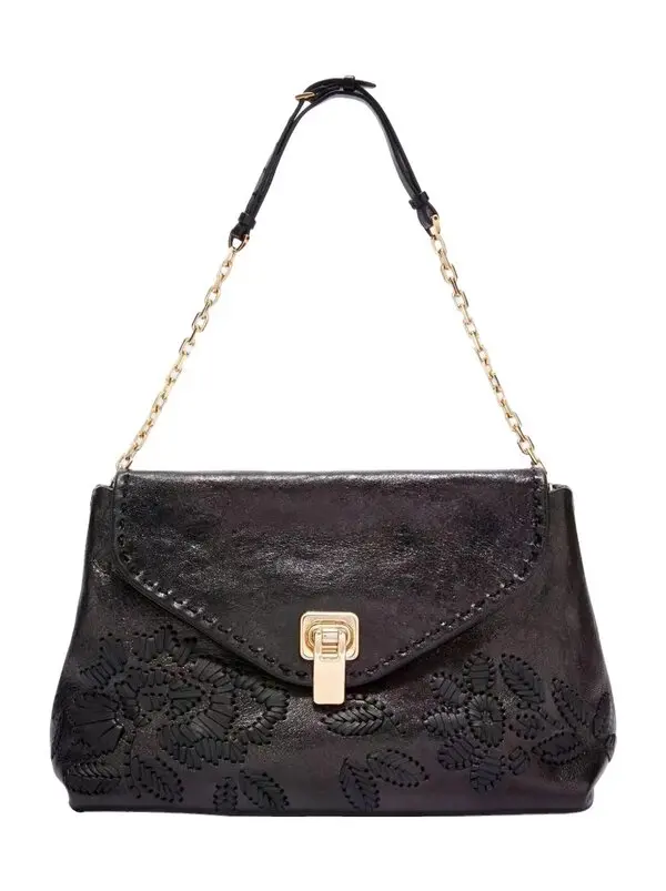 Ermanno Scervino Floral-embroidery Shoulder Bag - Black