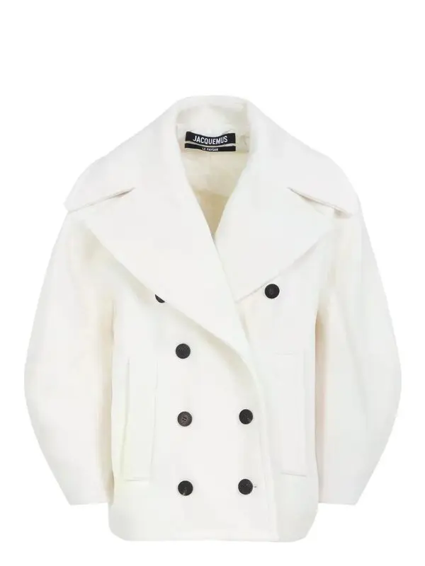 Jacquemus Double-breasted Coat - White
