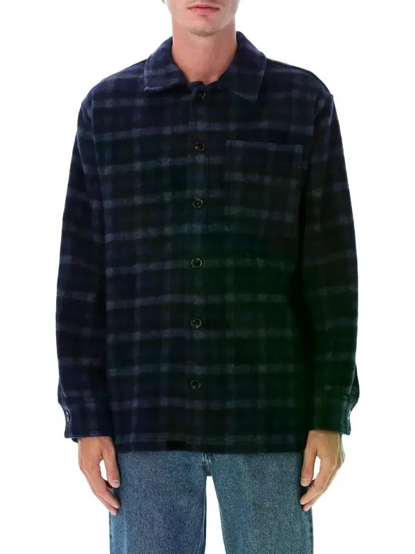 A.p.c. Checked Wool Shirt - Blue