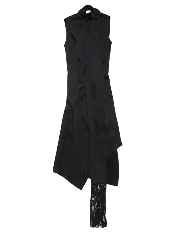 Acne Studios Asymmetric Fringed Dress - Black