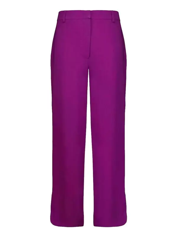 PAULA Side-slit Trousers - Purple