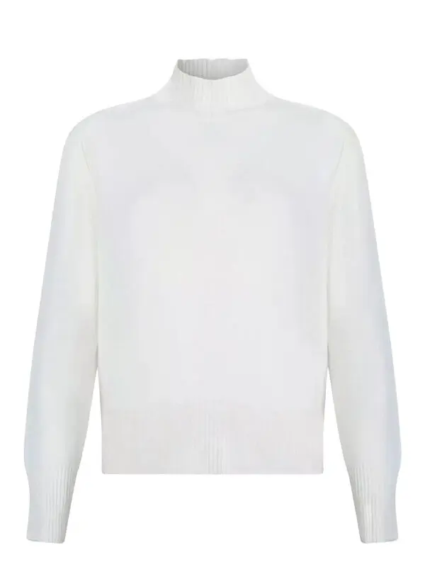 GRAN SASSO High-neck Ribbed Sweater - White