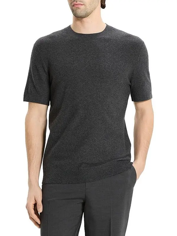 Theory Soris Crewneck Tee - Charcoal Melange