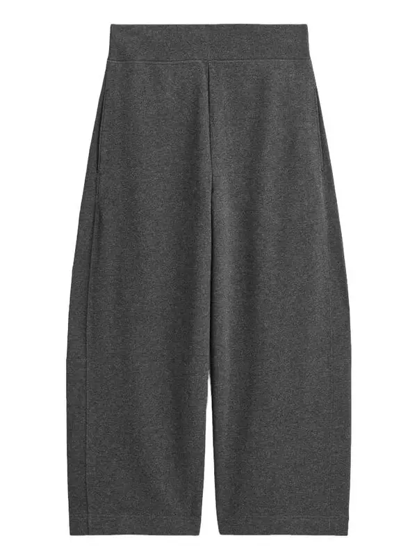 Cos Cotton Wide-leg Joggers - Dark Grey