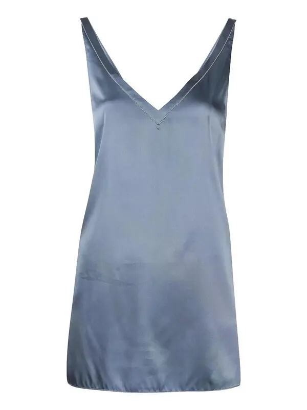 Brunello Cucinelli Metallic Sleeveless Blouse - Blue