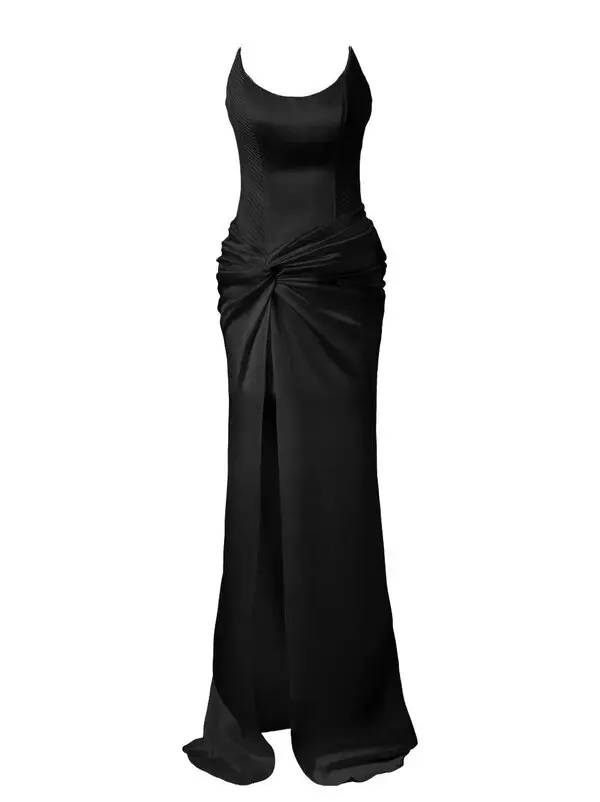 MOOS STUDIO Silent Corset Maxi Dress - Black
