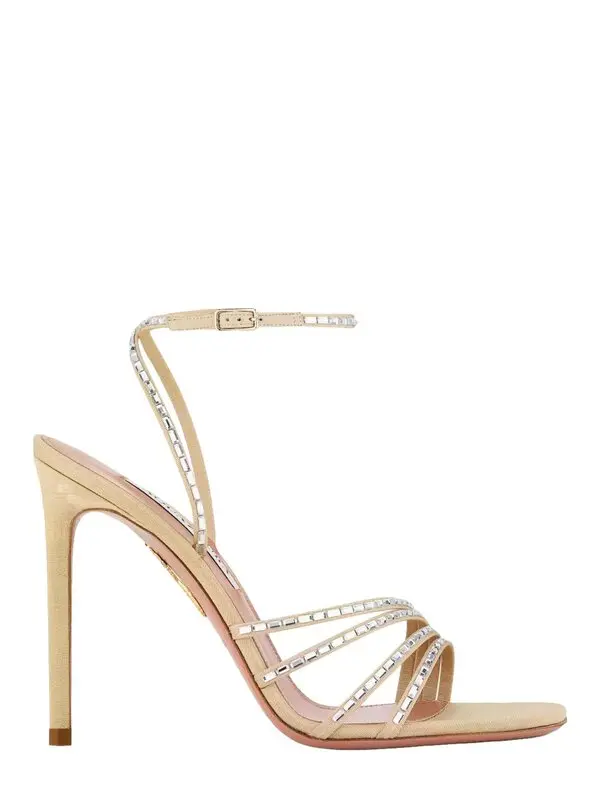 AQUAZZURA 105mm Mistica Sandals - Neutrals