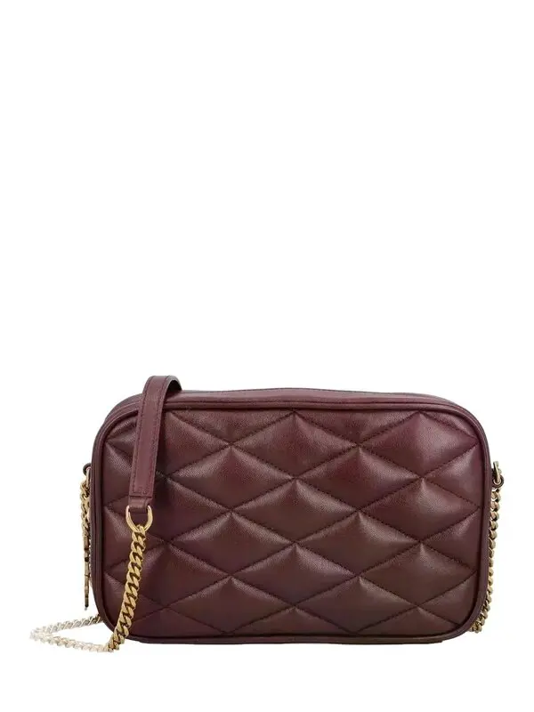 Saint Laurent Quilted Leather Shoulder Bag - Red