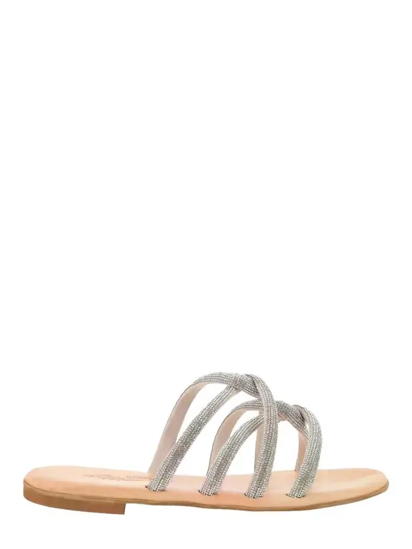 KIMA Crystal-embellished Flat Sandals - Silver