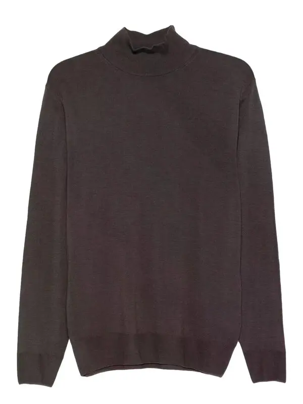 Canali High-neck Wool Sweater - Grey