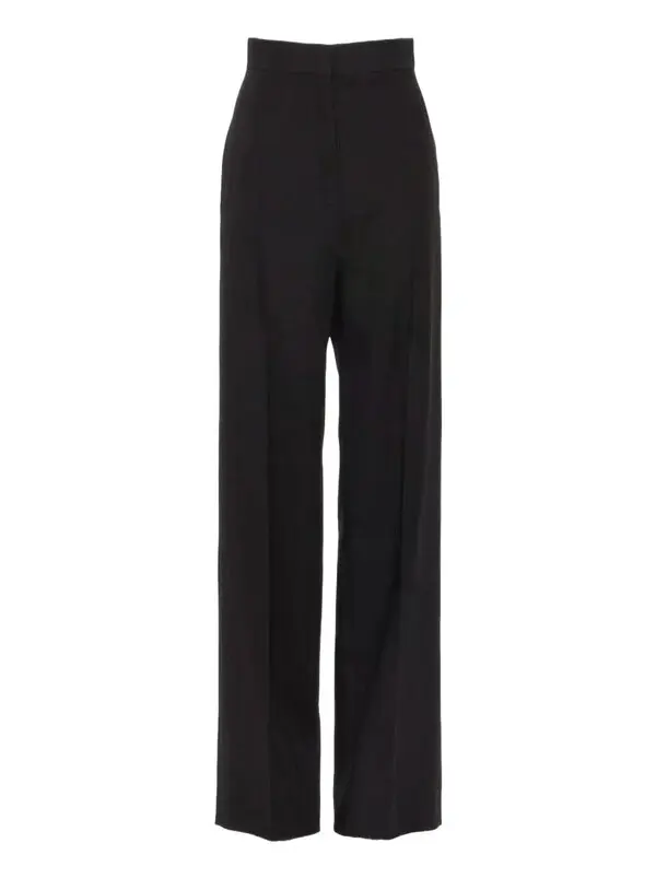 Valentino Garavani High-waisted Wool Trousers - Black
