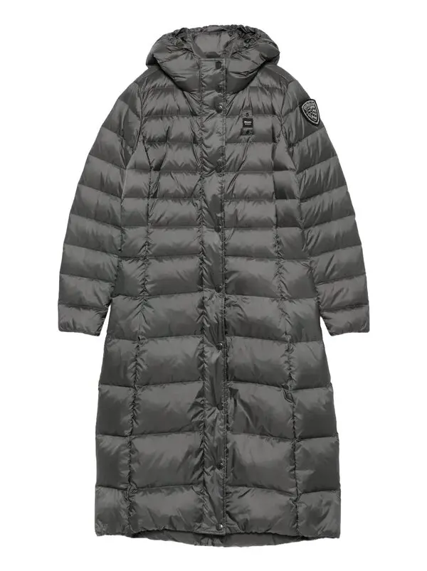 BLAUER. Anita Hooded Quilted Coat - Grey