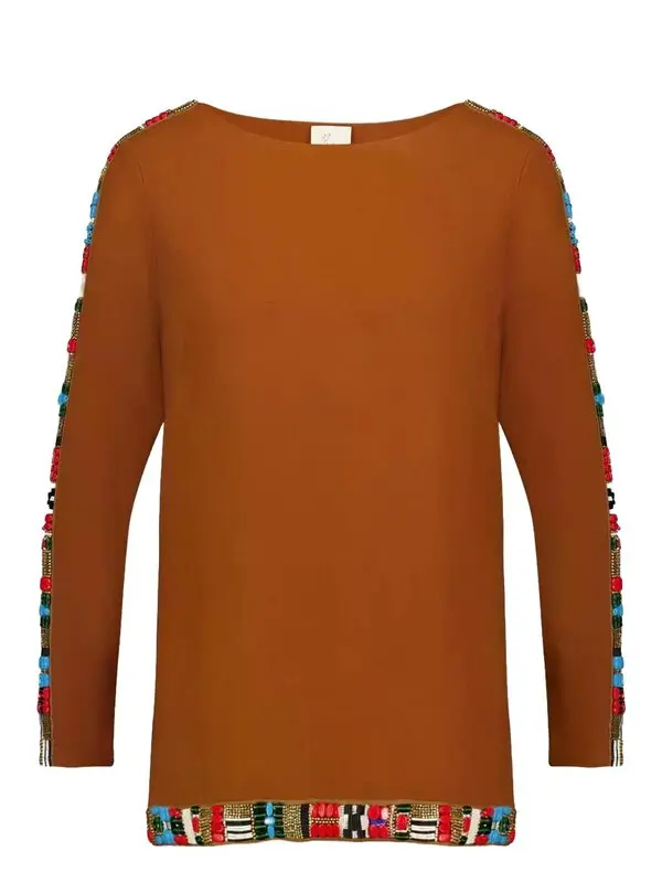 PAULA Beaded Top - Orange