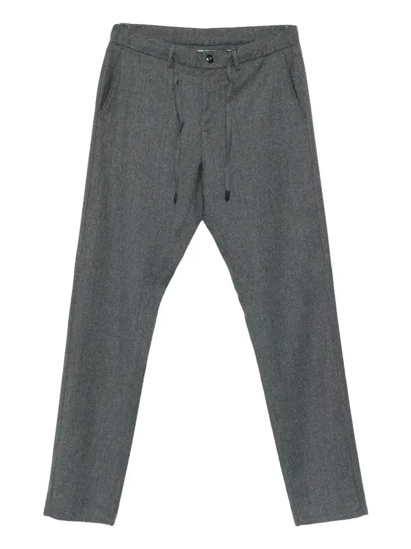 Canali Drawstring Wool Trousers - Grey