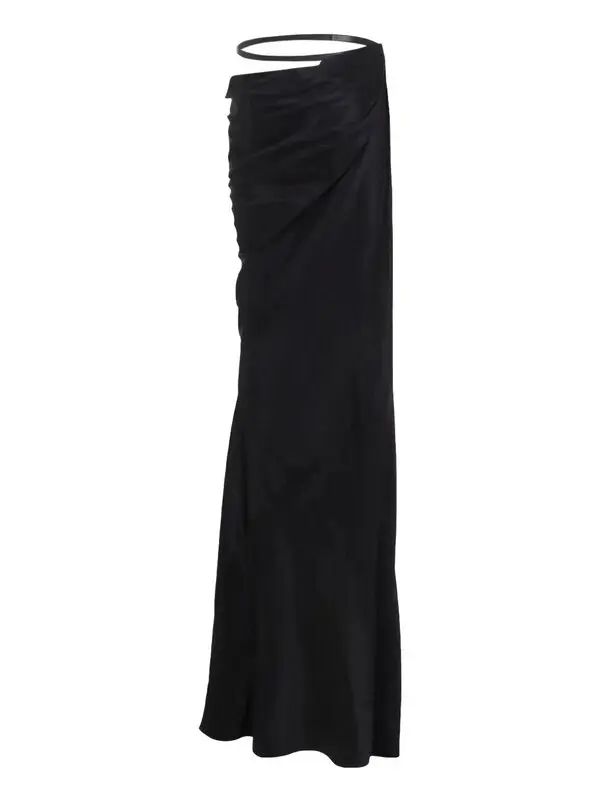 TOM FORD Draped Skirt With Leather Belt - Black