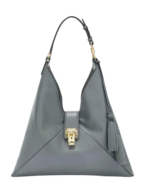 Ermanno Scervino Dudu Leather Shoulder Bag - Grey