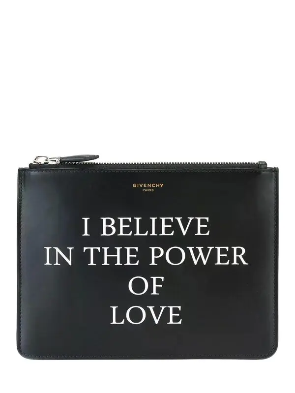 Givenchy Love Printed Clutch - Black