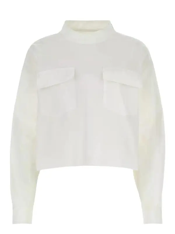 Givenchy High-neck Pocket Blouse - White
