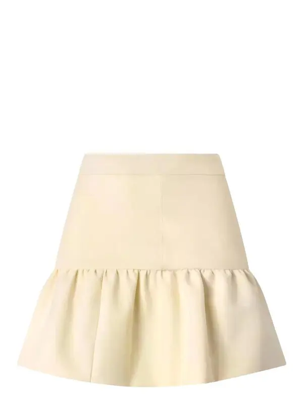 Pinko Mini Skirt With Ruffled Hem - White