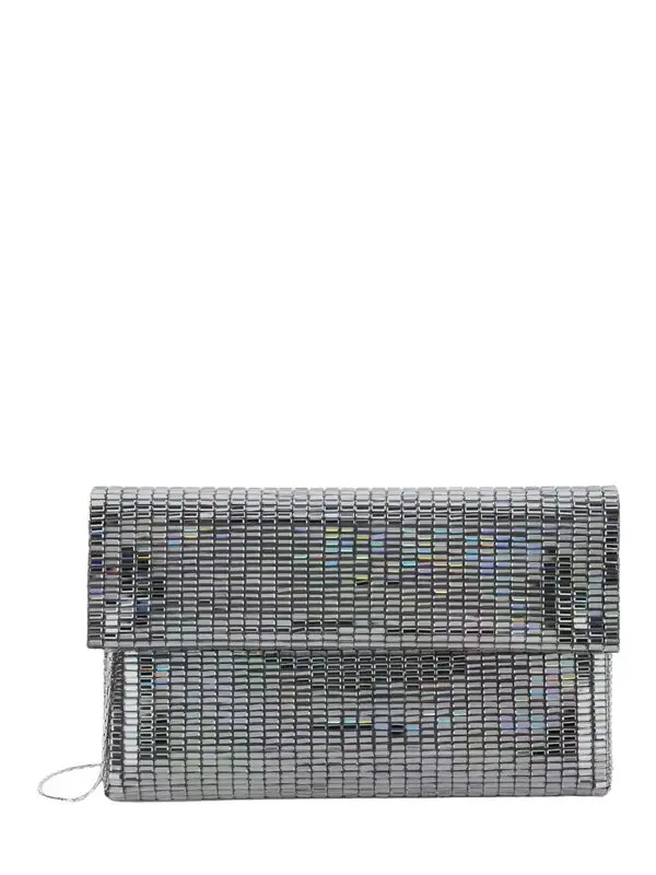 TWENTY FOURHAITCH Pixel-pattern Clutch - Silver