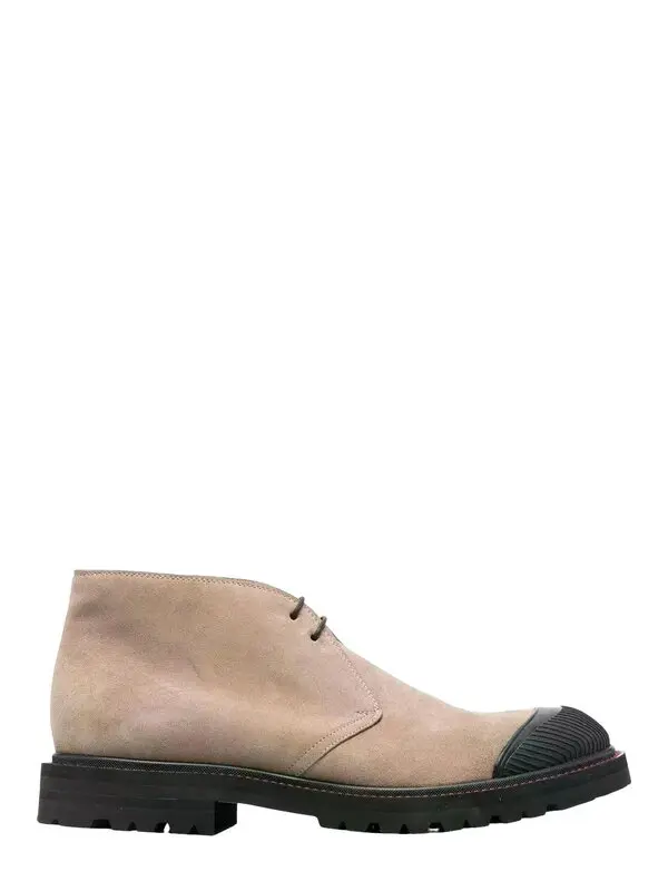 Kiton Lace-up Suede Desert Boots - Neutrals