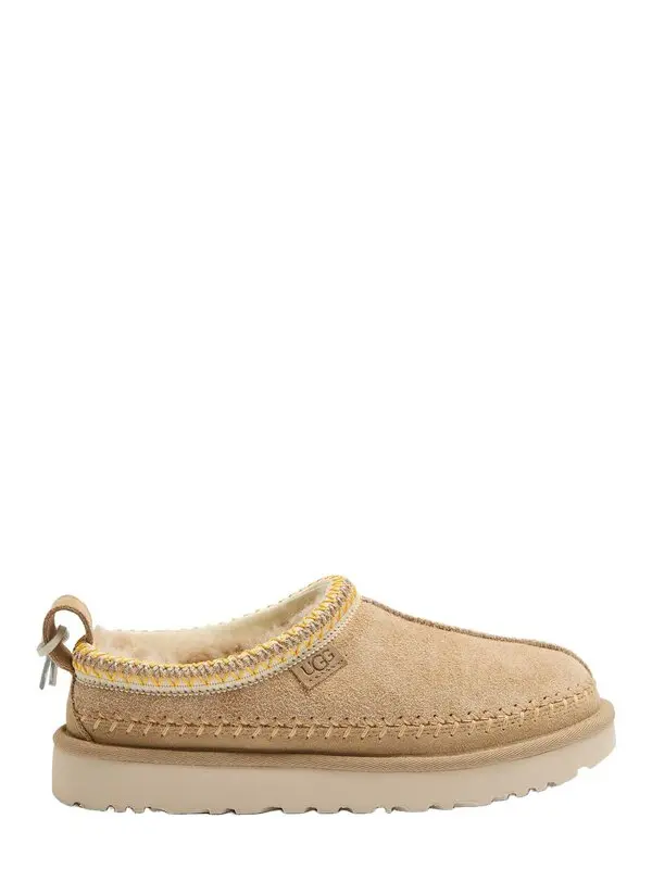 UGG Tasman Biarritz Suede Flatform Slippers - Yellow