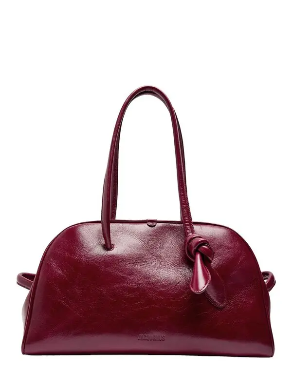 Jacquemus Le Turismo Leather Shoulder Bag - Burgundy