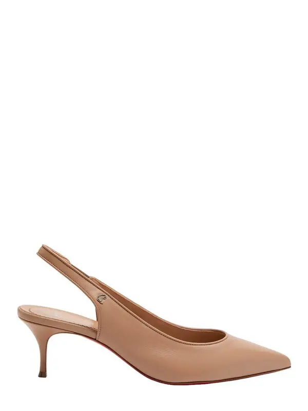 CHRISTIAN LOUBOUTIN Sporty Kate 55 Leather Slingback Pumps - Rose