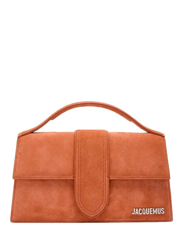 Jacquemus Le Grande Bambino Suede Top Handle Bag - Terracotta