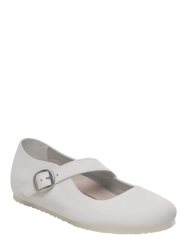 BIRKENSTOCK Tracy Nubuk Leather Mary Jane - Antique White