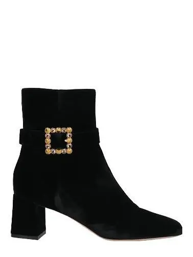 GIANVITO ROSSI Textile Fiber Ankle Boots - Black