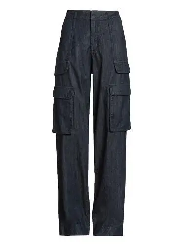 FRAME Relaxed Straight Leg Cargo Jeans - Blue