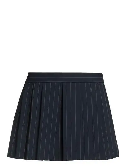 Maje Pinstriped Divided Skirt - Navy