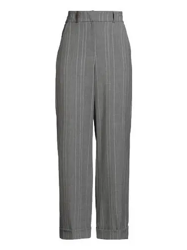 Peserico Wide Leg Virgin Wool Blend Trousers - Grey