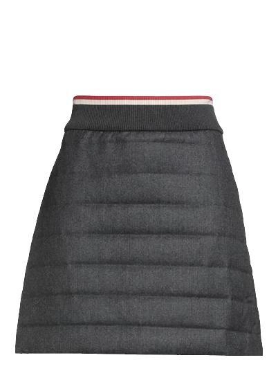 Brunello Cucinelli Mini Flared Virgin Wool Skirt - Grey
