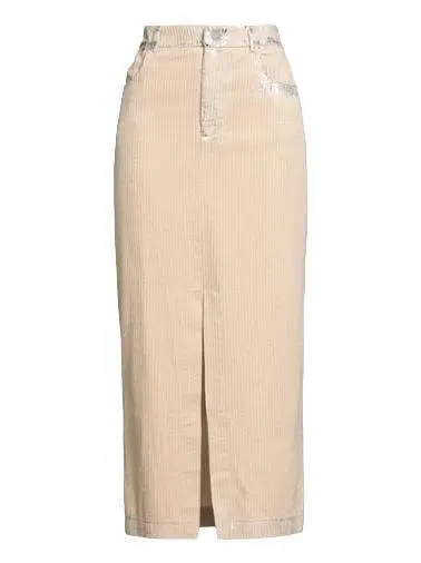 TENSIONE IN Maxi Corduroy Skirt - Beige