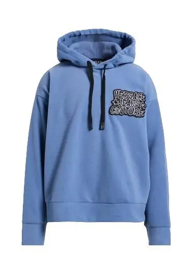 Versace Solid Color Polar Fleece Sweatshirt - Blue