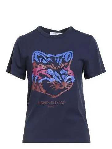 Maison Kitsuné Logo-print Cotton T-shirt - Blue
