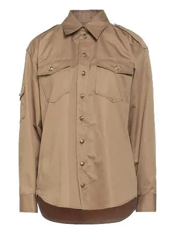 Sandro Cotton-blend Poplin Safari Shirt - Beige