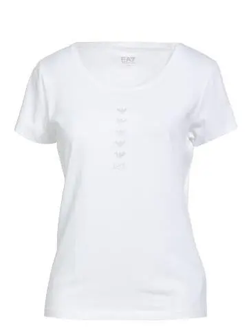 EA7 T-shirt In Cotton, Modal, And Elastane - White
